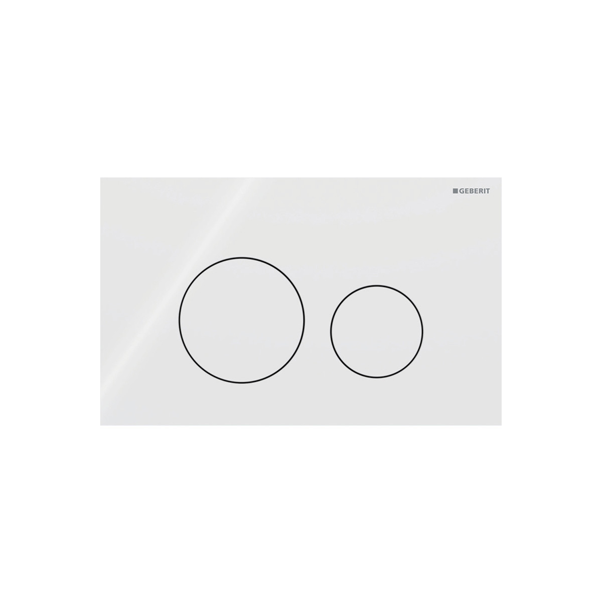 PLACCA DI COMANDO GEBERIT SIGMA 40 ROUND VETRO BIANCO 115.628.SI.1